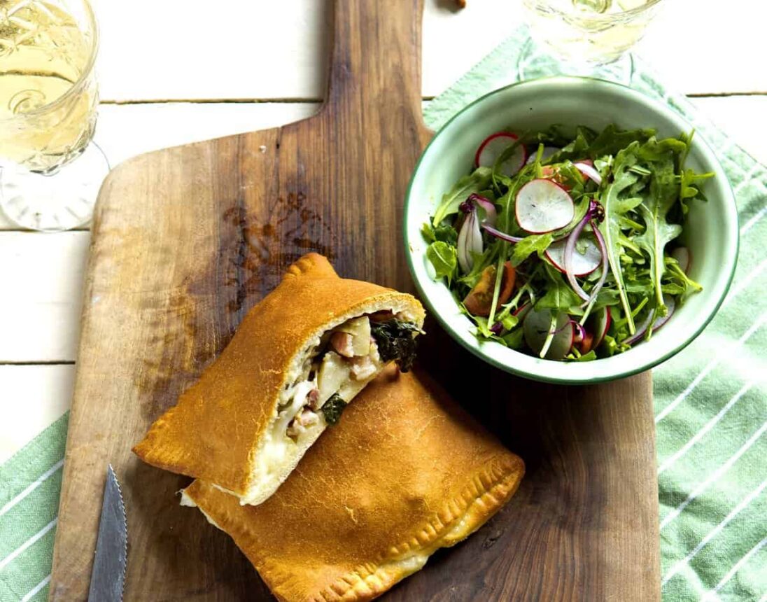 Pizza calzone met artisjok en pancetta met Tante Fanny!