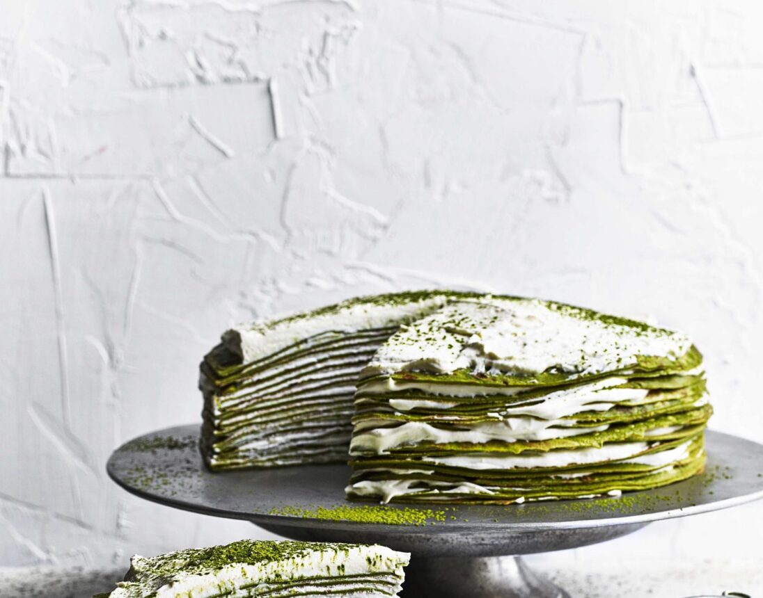 Matcha crêpe cake - foodies magazine