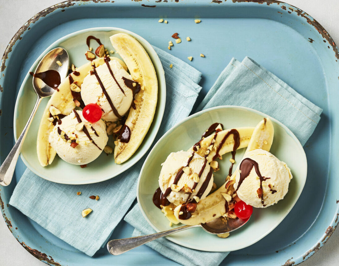 Klassieke banana split