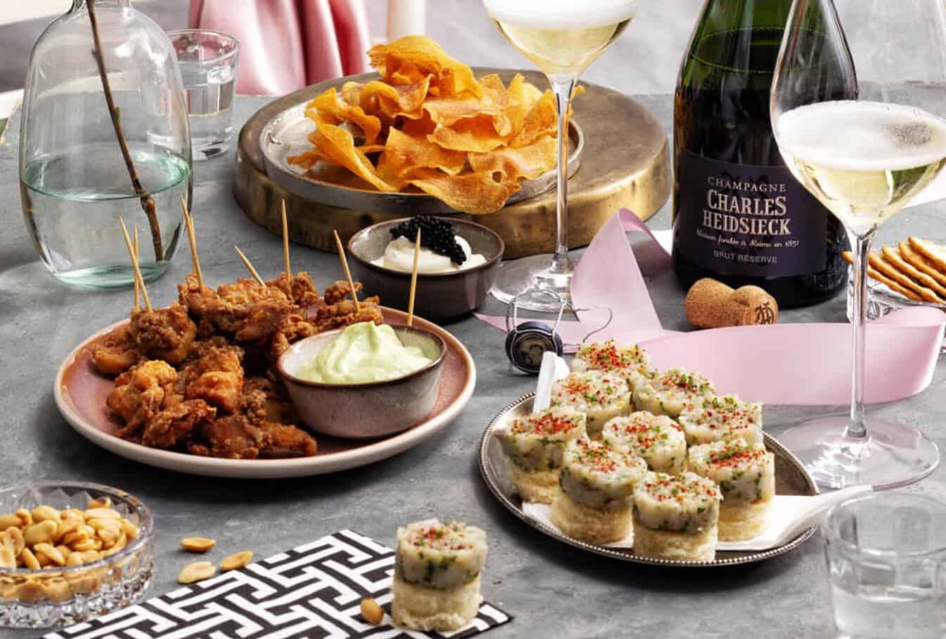 3x hapjes bij champagne - Foodies