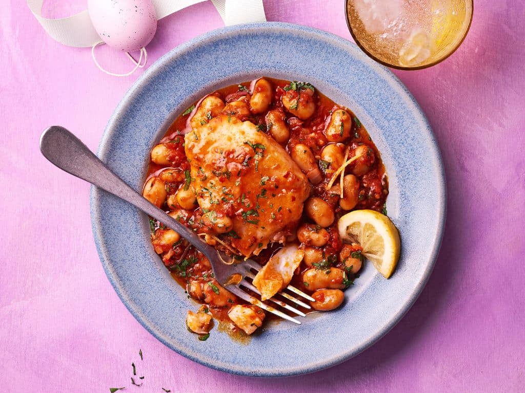 Witvis met ‘nduja en limabonen - Foodies
